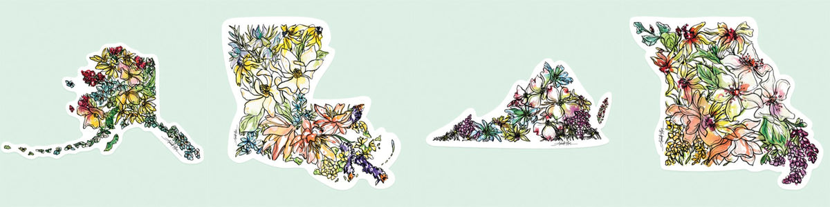 USA 50 State Stickers – Amanda Klein
