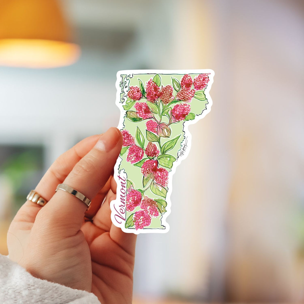 Vermont Red Clover State Flower Vinyl Sticker – Amanda Klein
