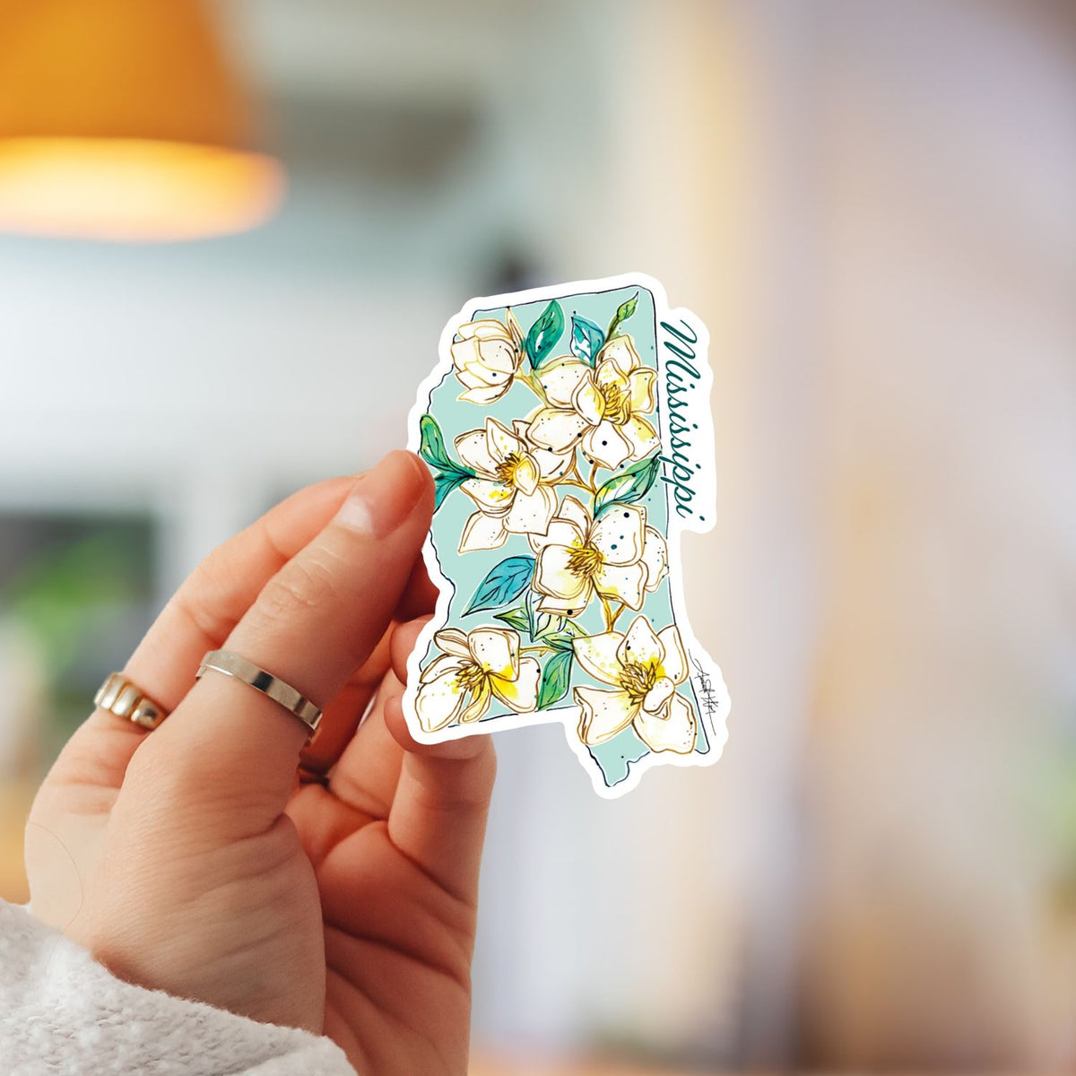 Mississippi Magnolia State Flower Vinyl Sticker – Amanda Klein