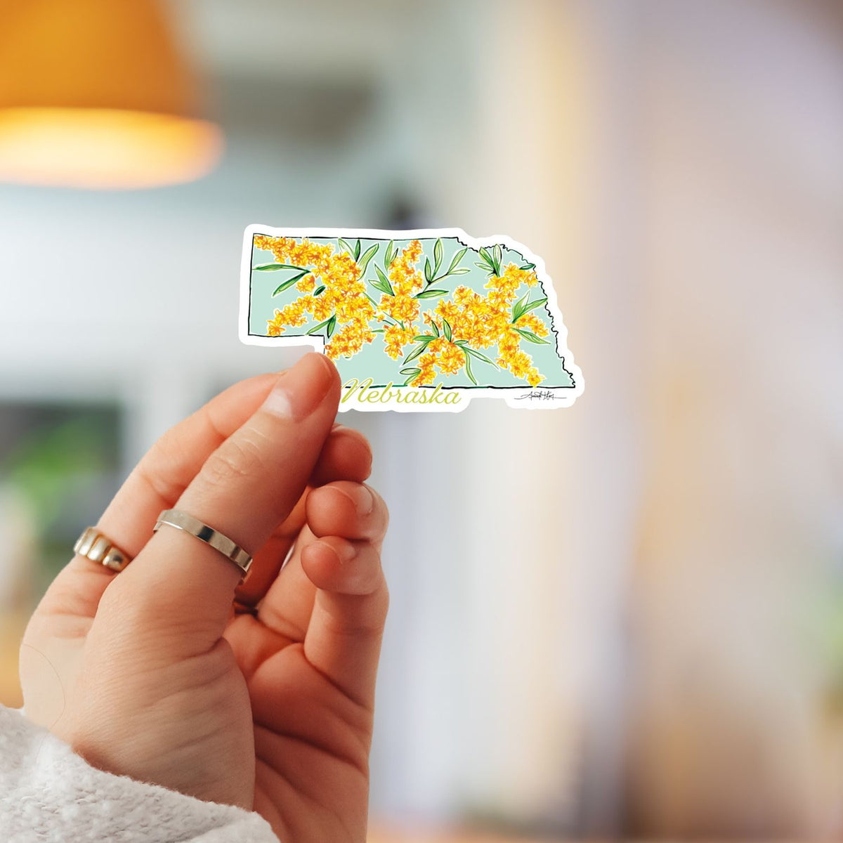 Nebraska Goldenrod State Flower Vinyl Sticker – Amanda Klein