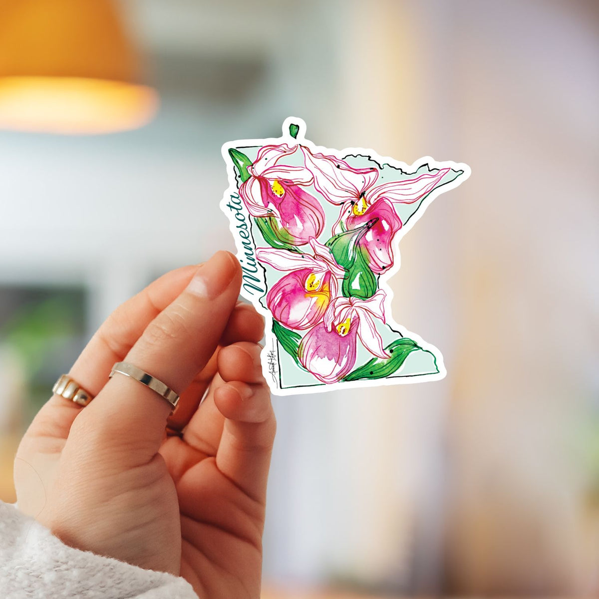 Minnesota Pink Lady Slipper State Flower Vinyl Sticker – Amanda Klein
