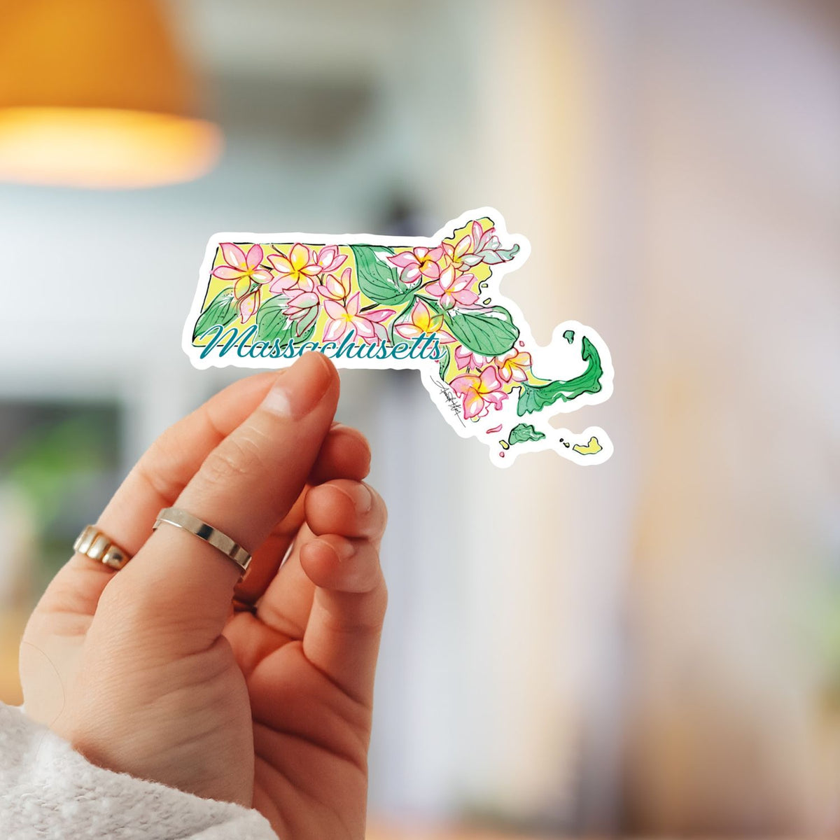 Massachusetts Mayflower State Flower Vinyl Sticker – Amanda Klein