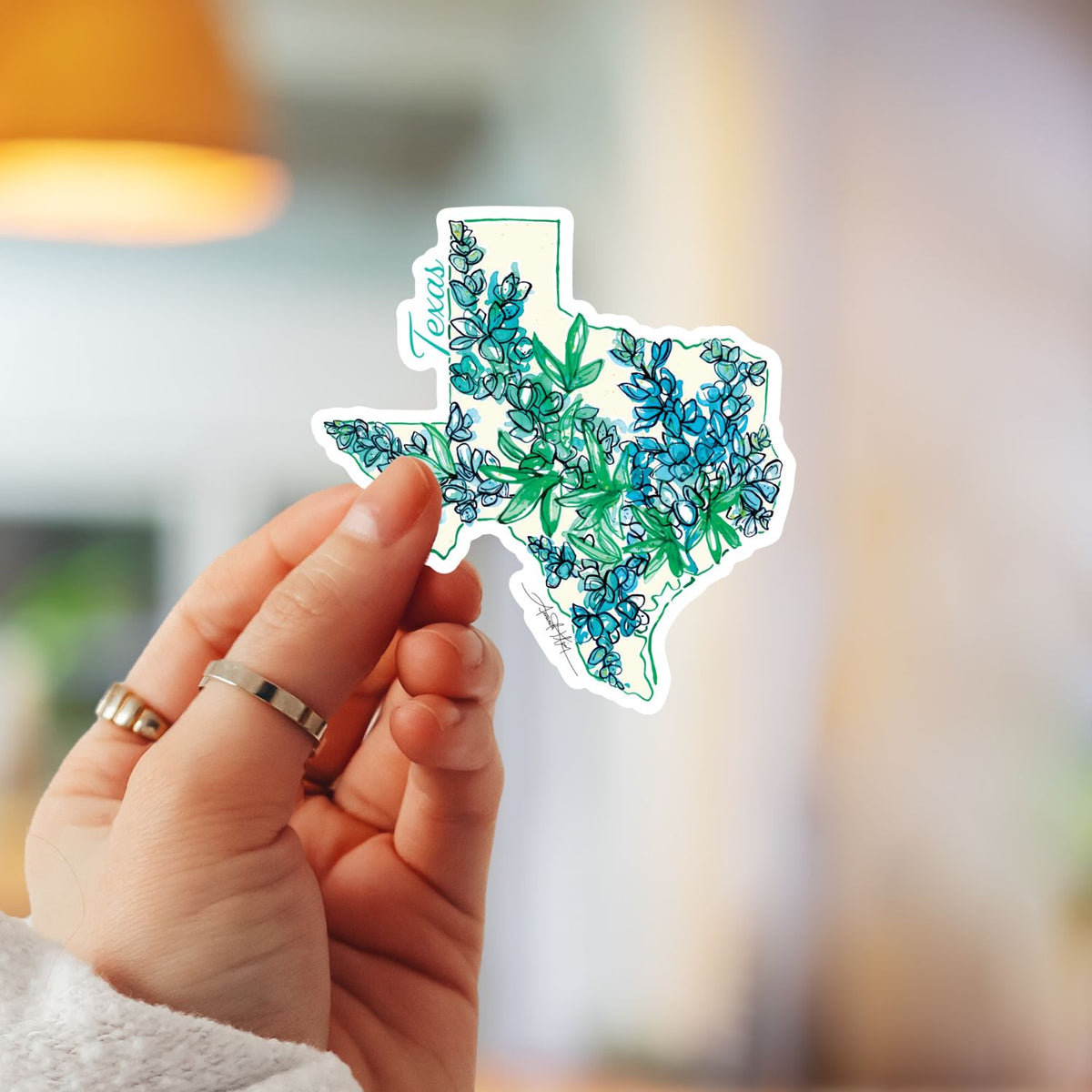 Texas Bluebonnet State Flower Vinyl Sticker – Amanda Klein
