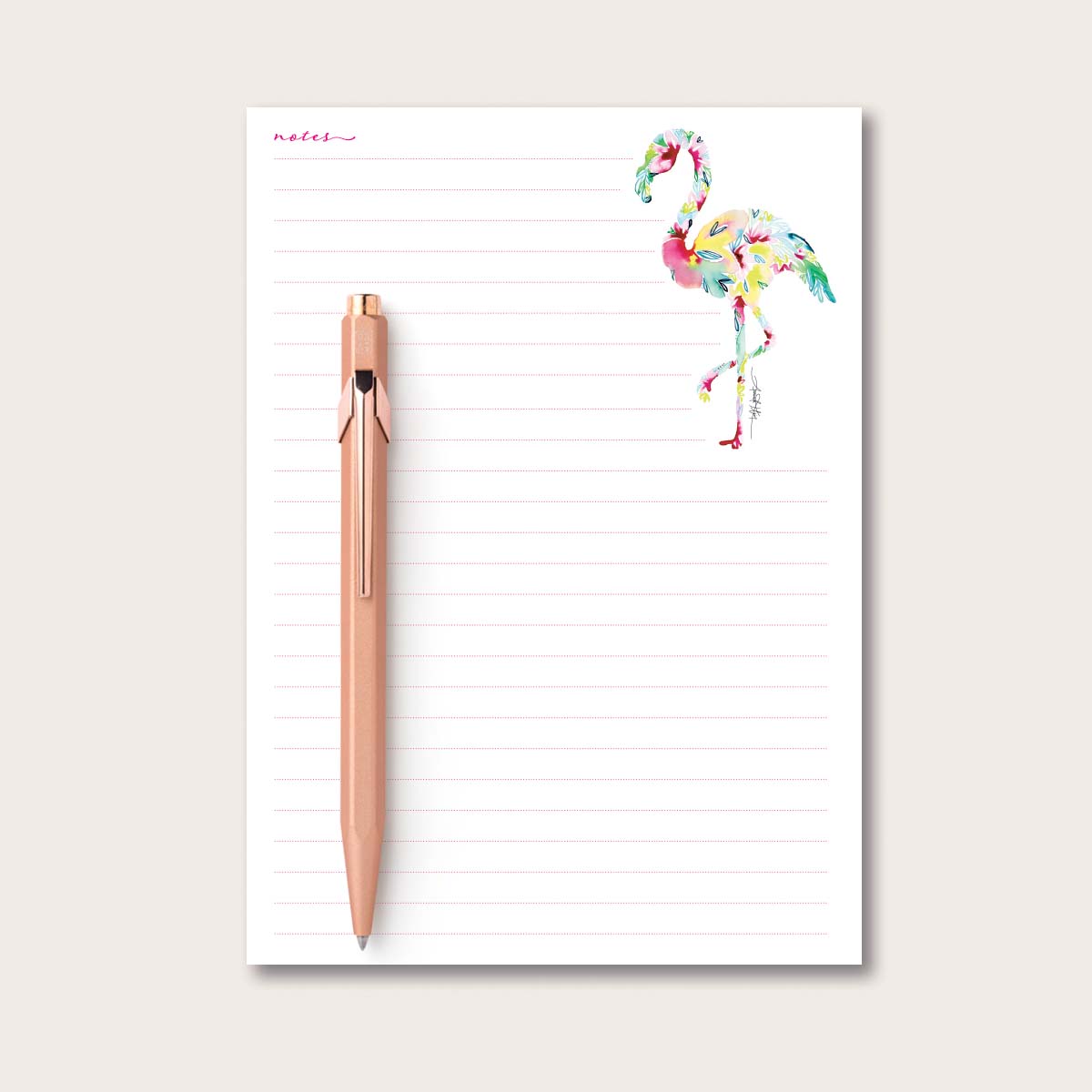 Flamingo Desk Notepad – Amanda Klein