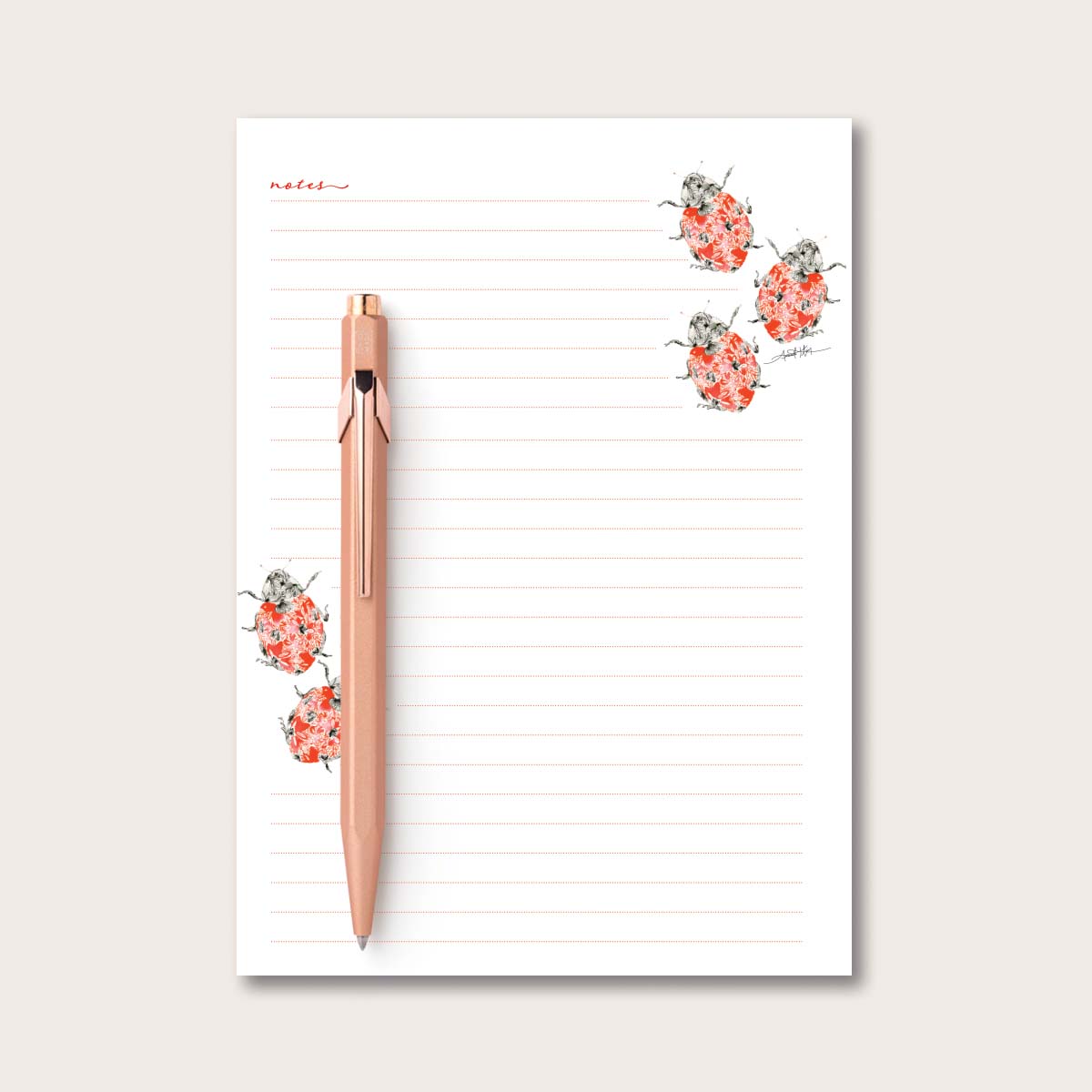 Ladybug Desk Notepad – Amanda Klein