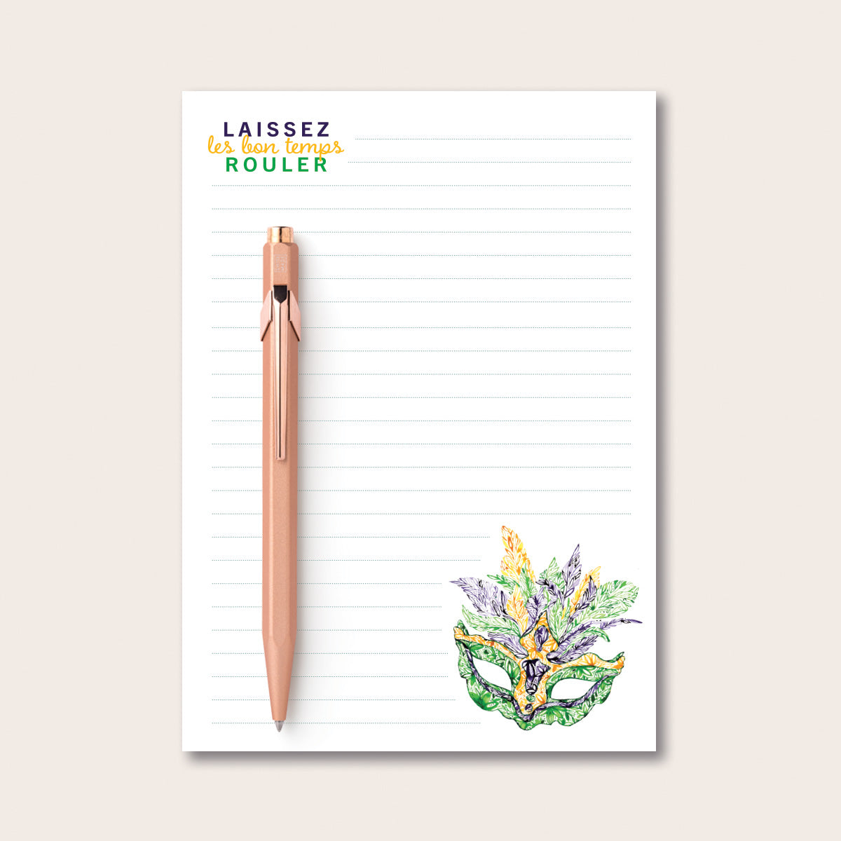 Mardi Gras Desk Notepad – Amanda Klein
