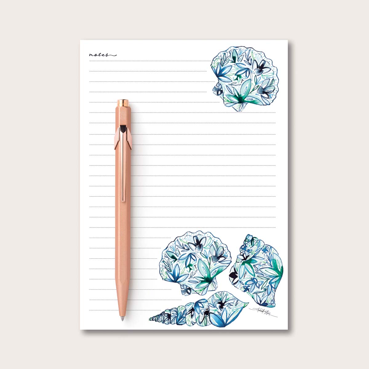 Seashell Desk Notepad – Amanda Klein
