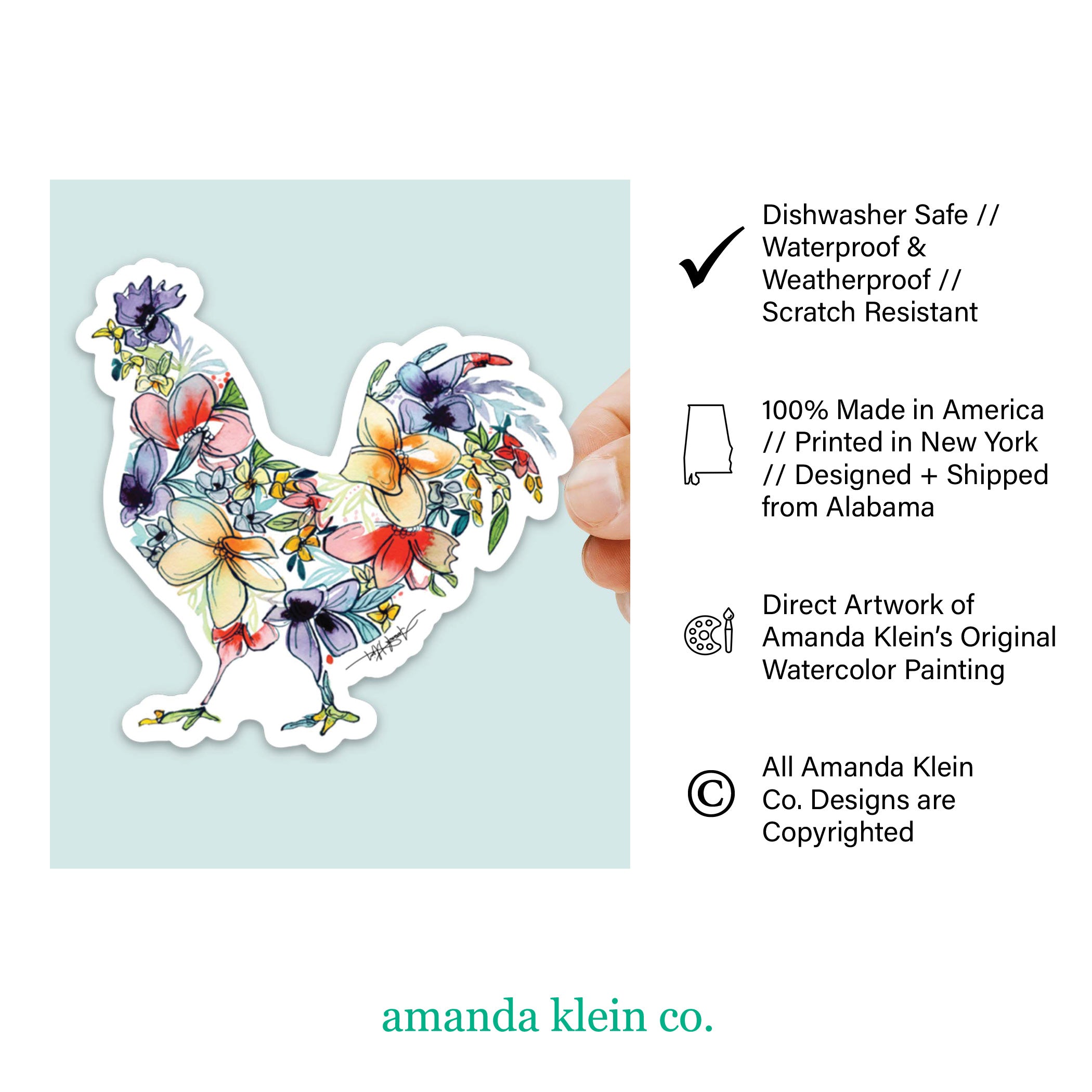 Sea Turtle Vinyl Sticker – Amanda Klein