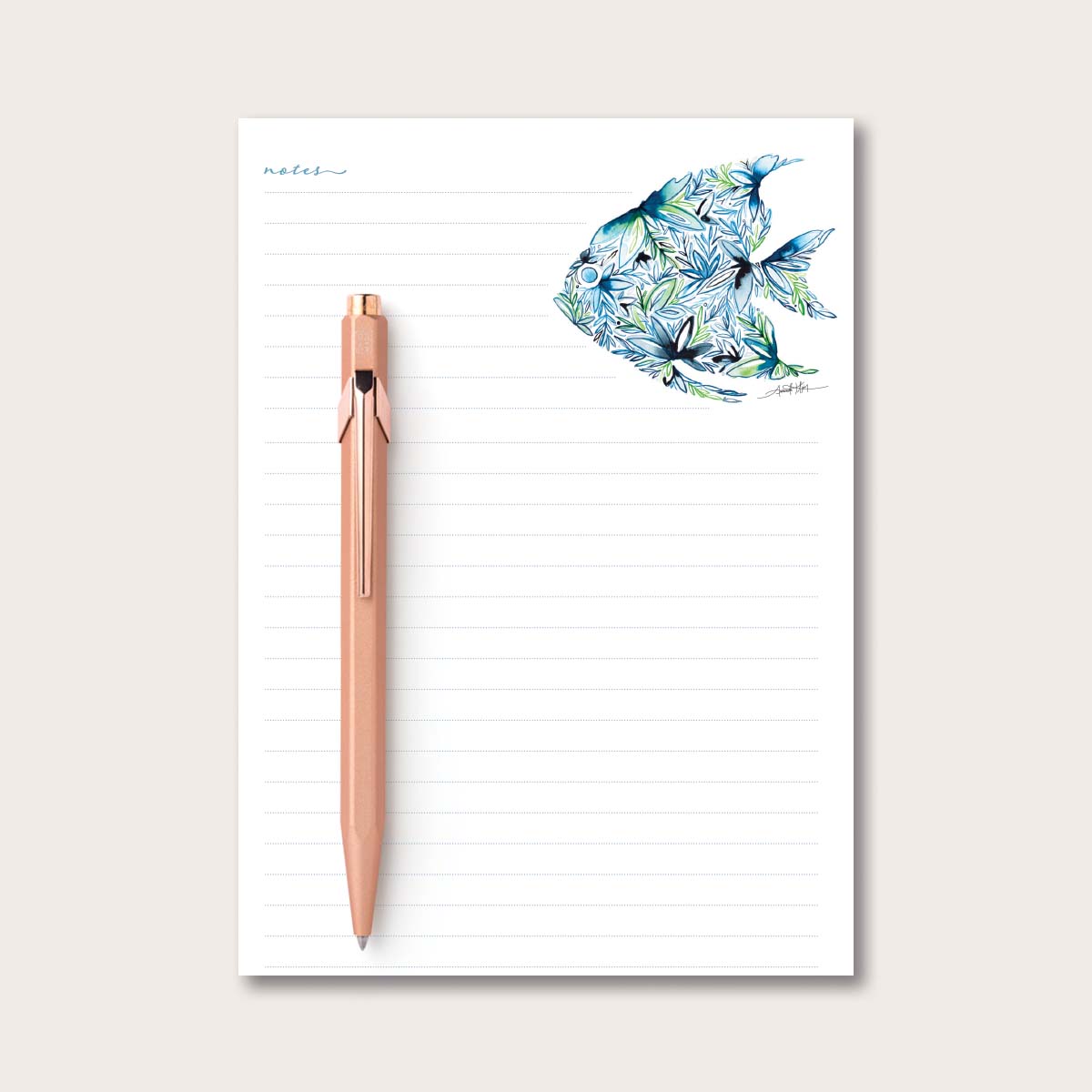 Tropical Fish Desk Notepad – Amanda Klein