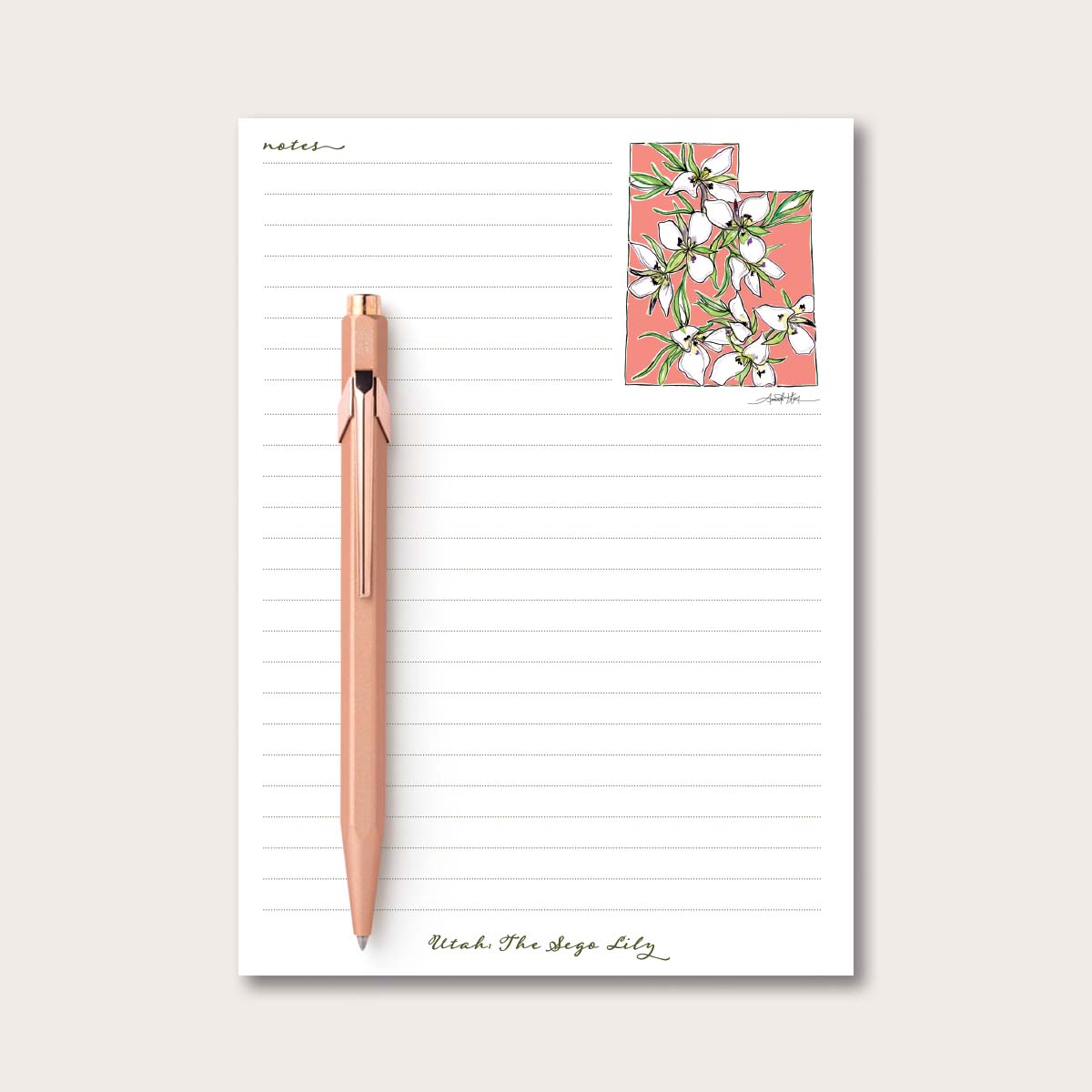 Utah Desk Notepad – Amanda Klein