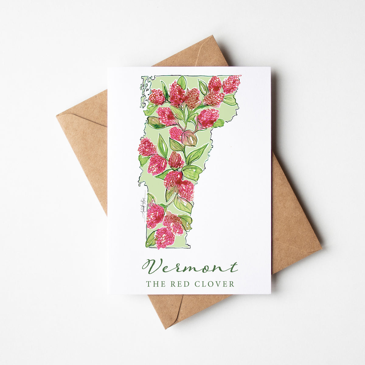 Vermont Red Clover State Flower Notecard Set – Amanda Klein