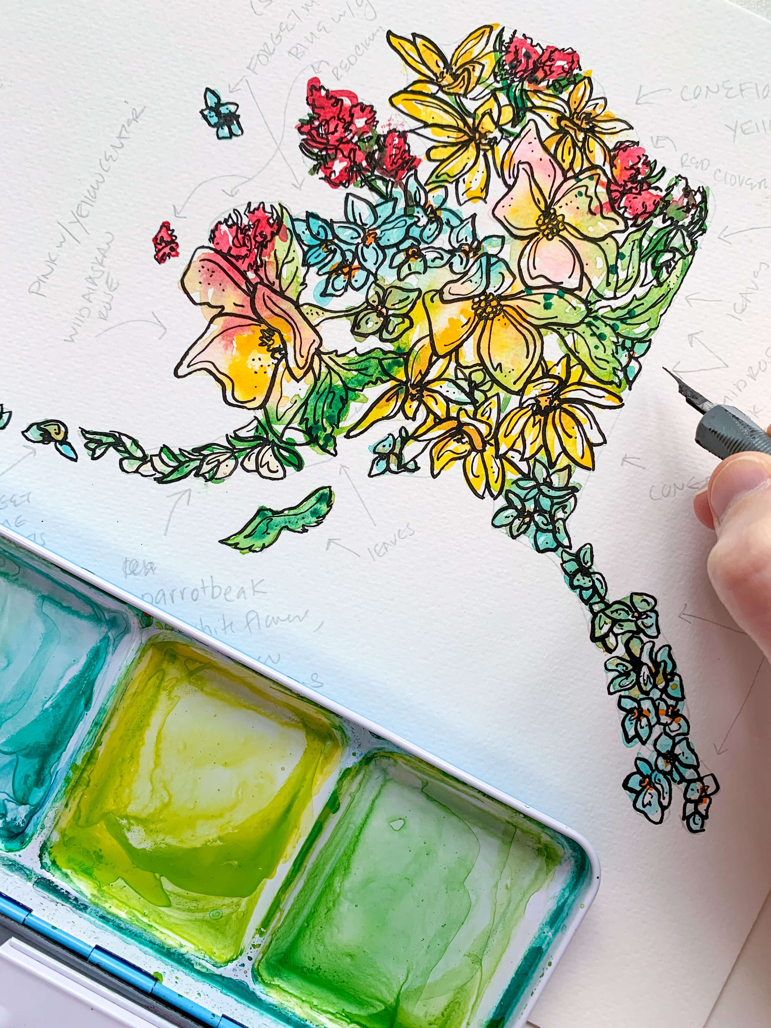 Alaska Wildflowers State Notecard Set – Amanda Klein