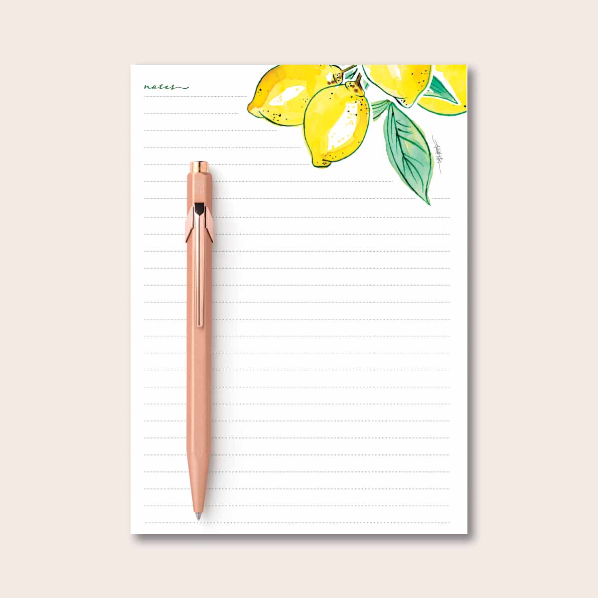 Lemon Desk Notepad – Amanda Klein